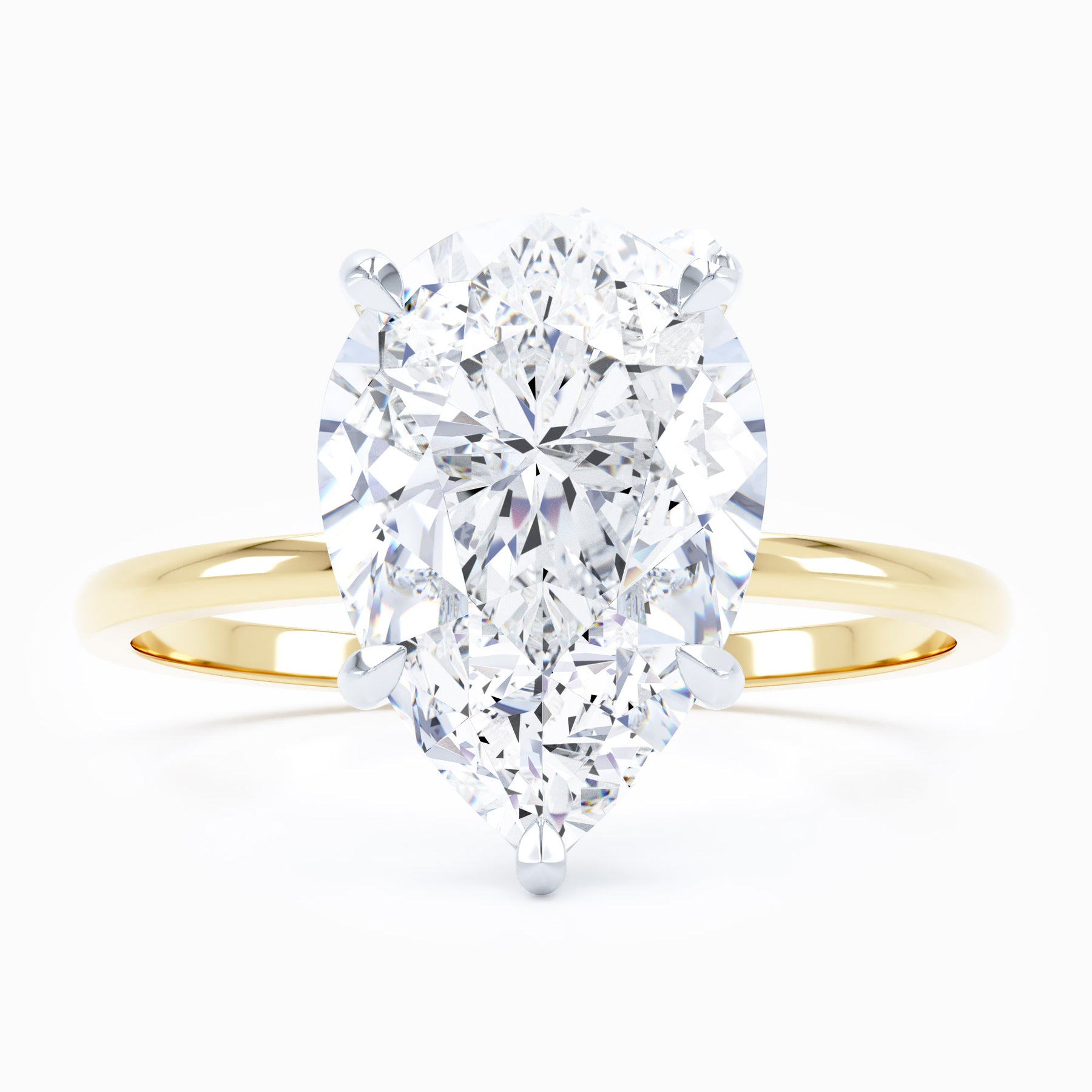 Petite Solitaire - Pear Engagement Ring – Mavilo